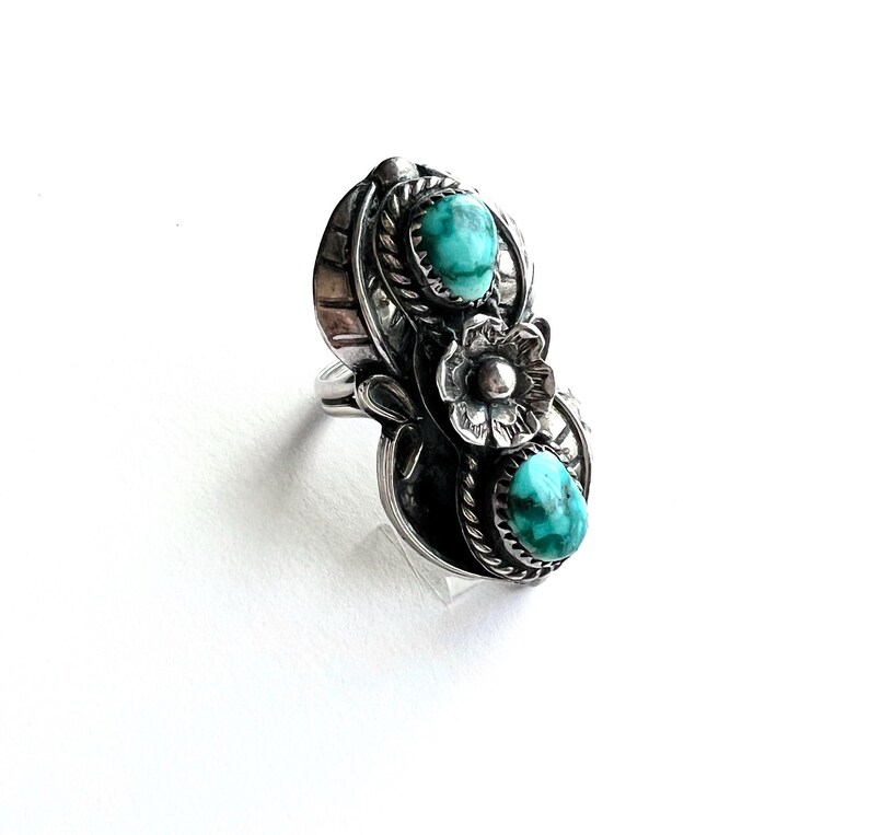Vintage Large Sterling Silver Squash Blossom Ring, Size 6.5 - Etsy