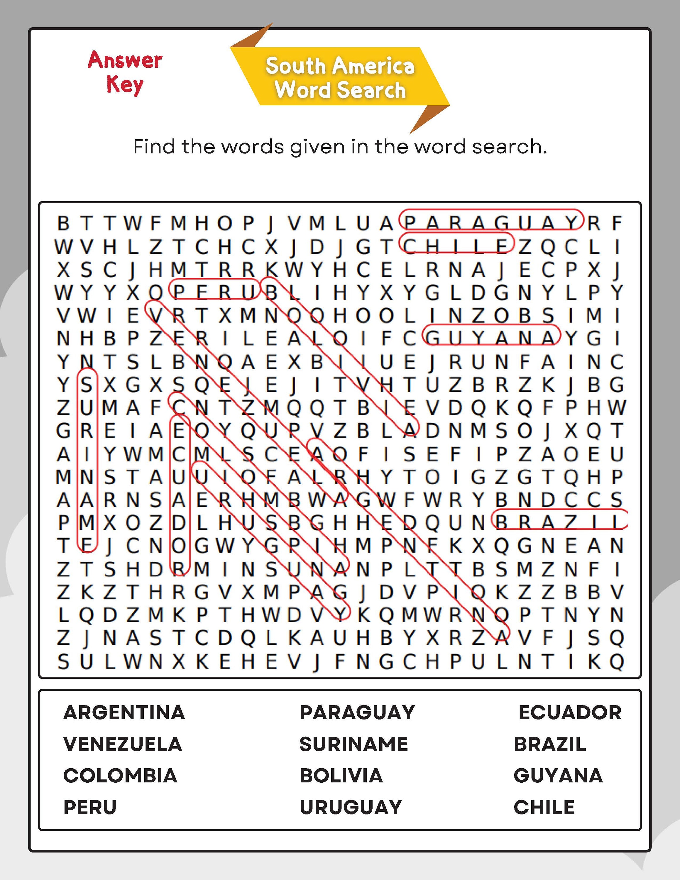 Geography Word Search Puzzle Workbook | Activity Book | Maze and Fun ...