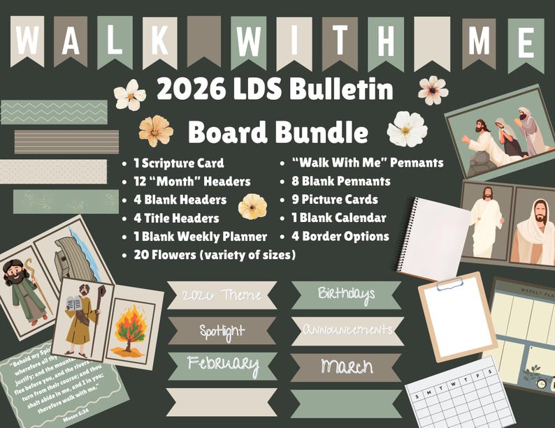 2026 LDS Bulletin Board Bundle - Etsy New Zealand