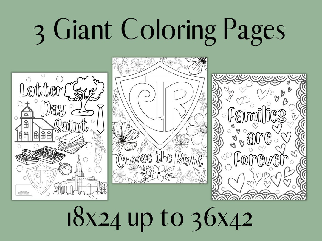 Giant Coloring Pages Set - Etsy