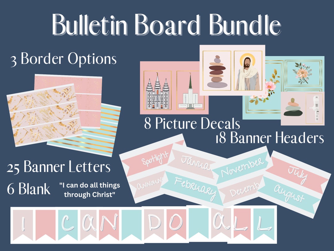 Bulletin Board Bundle - Through Christ - Etsy