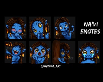 AVATAR NA'VI Emotes / Emojis for Twitch Streamers, Youtube, Discord ...