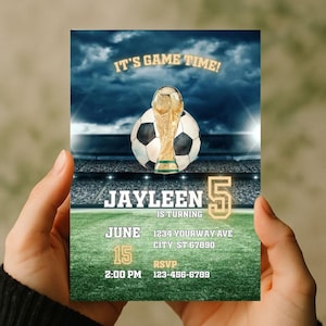 World Cup Birthday Invitation – Editable Digital Template - Etsy