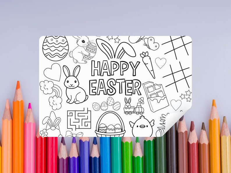 Easter Coloring Page: Fun Kids Activity (digital Download) - Etsy