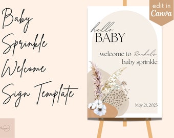 Baby Sprinkle Sign Template - Etsy