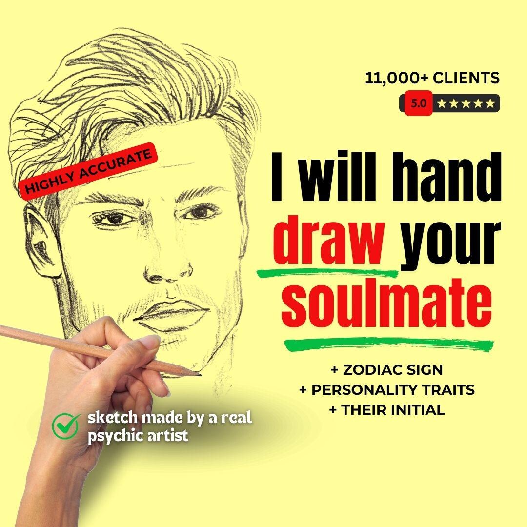 Psychic Soulmate Drawing & Reading | Zodiac, Initial - Etsy