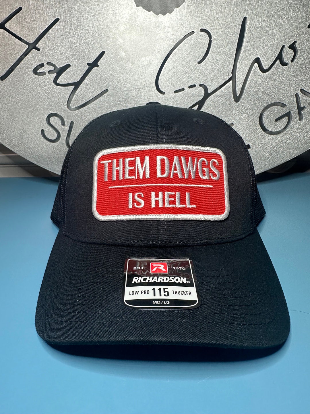 Them Dawgs is Hell Patch on Richardson 115 Low Profile Hat. - Etsy
