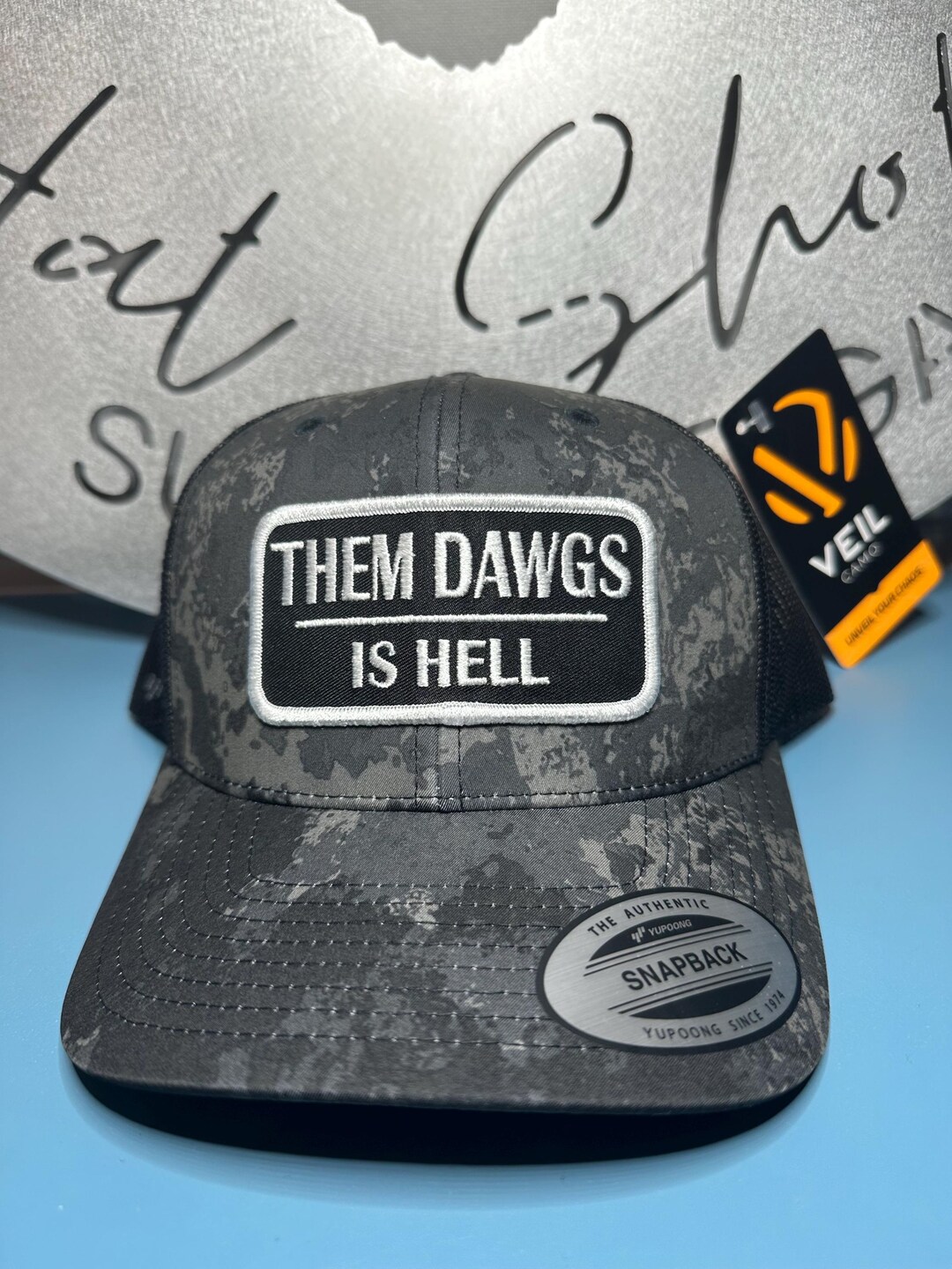 THEM DAWGS is HELL Custom Trucker Hat - Etsy