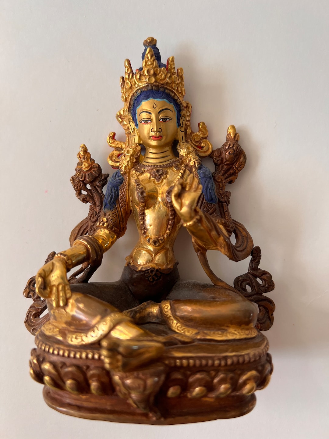 Tibetan Goddess Jetsun Dolma Statue - (green Tara)- Mother of ...
