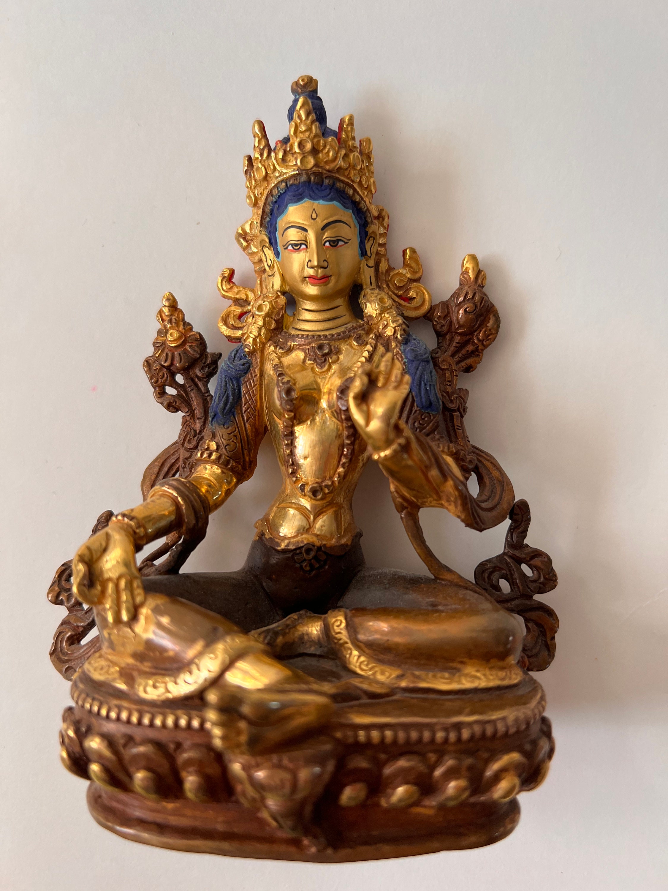 Tibetan Goddess Jetsun Dolma Statue green Tara Mother of Liberation ...