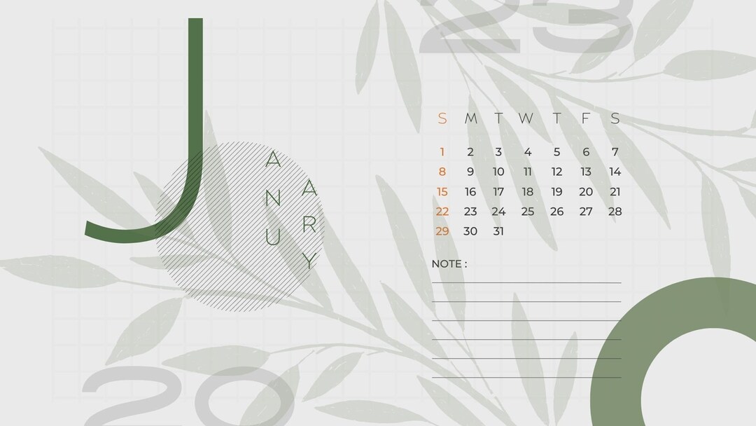 2023 Monthly Calendars LANDSCAPE 8.5x11 Jan Dec Printable Download - Etsy