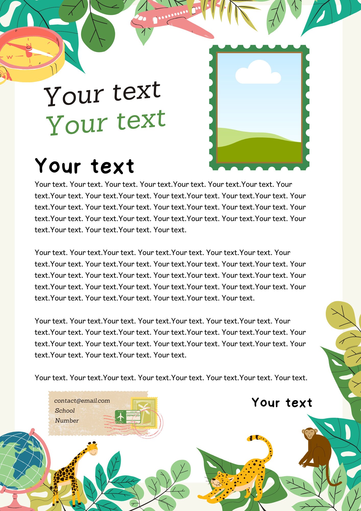 EDITABLE Meet the Teacher Letter Templates | Jungle Themed | Elementary ...