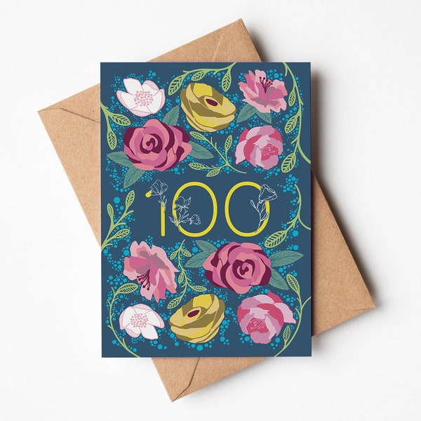 100th Birthday Card - Etsy