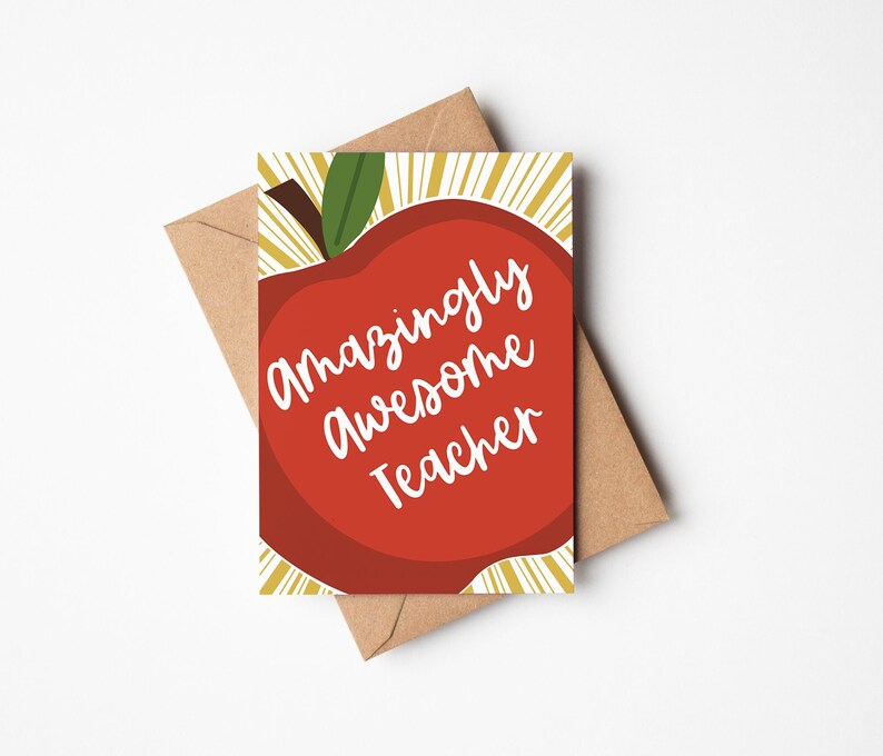 Teacher Thank You Card Show Appreciation End of Term Gift - Etsy