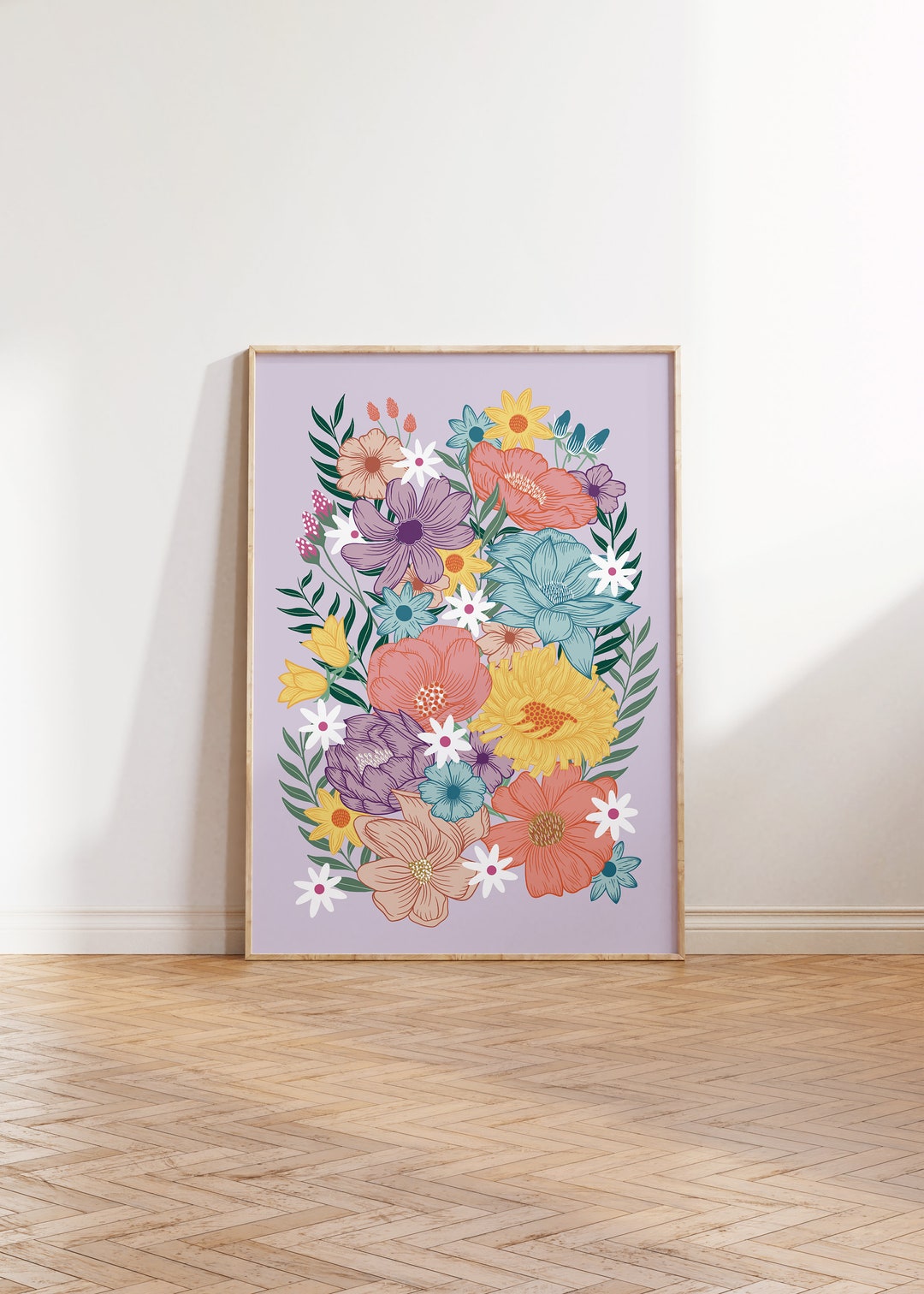 Illustrated Flower Print | Floral Art Print | Botanical Home Decor ...