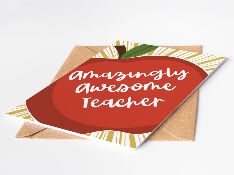 Teacher Thank You Card Show Appreciation End of Term Gift - Etsy