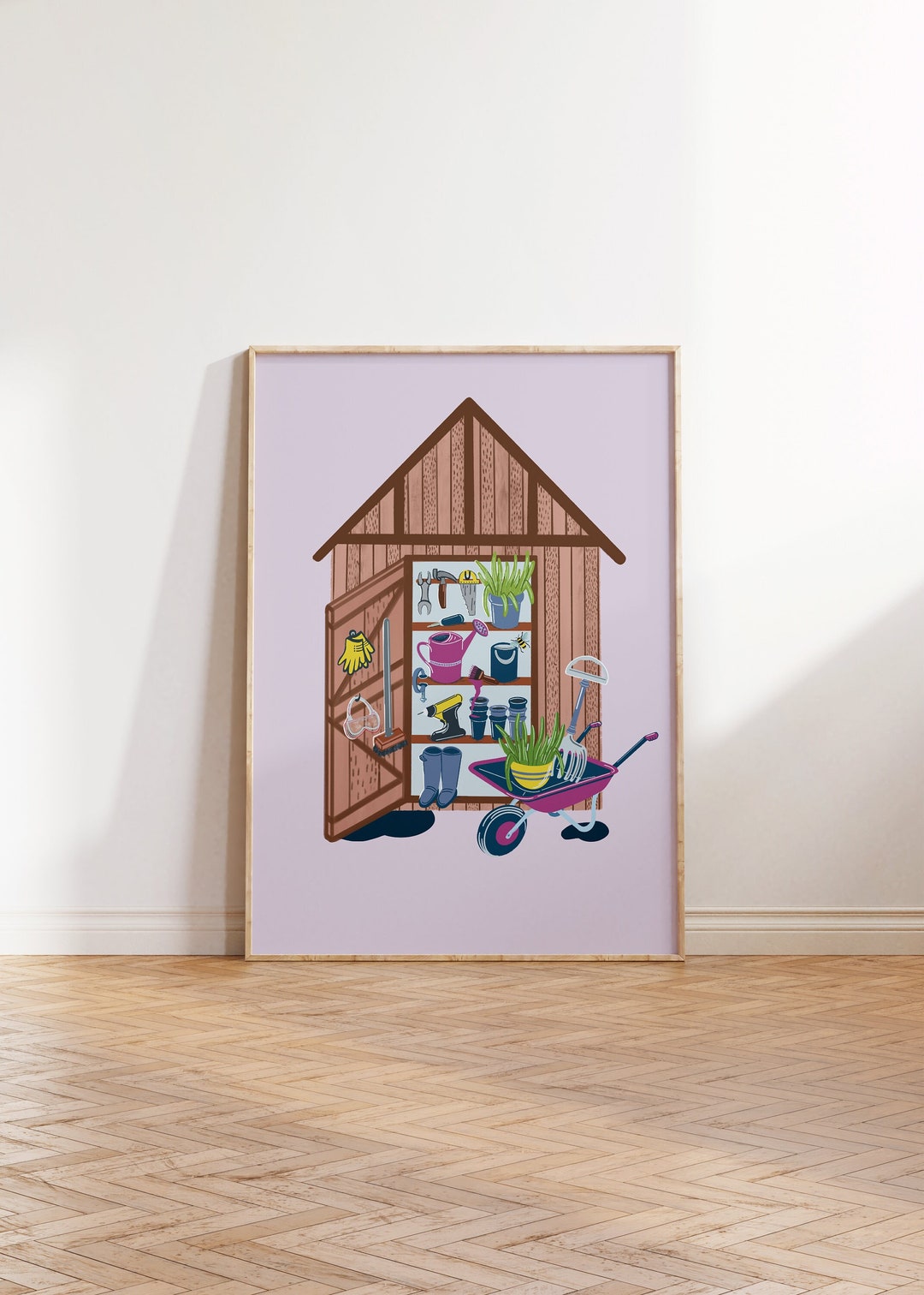 Garden Tools Art Print | Garden Shed | Gardener Art | DIY Artwork ...