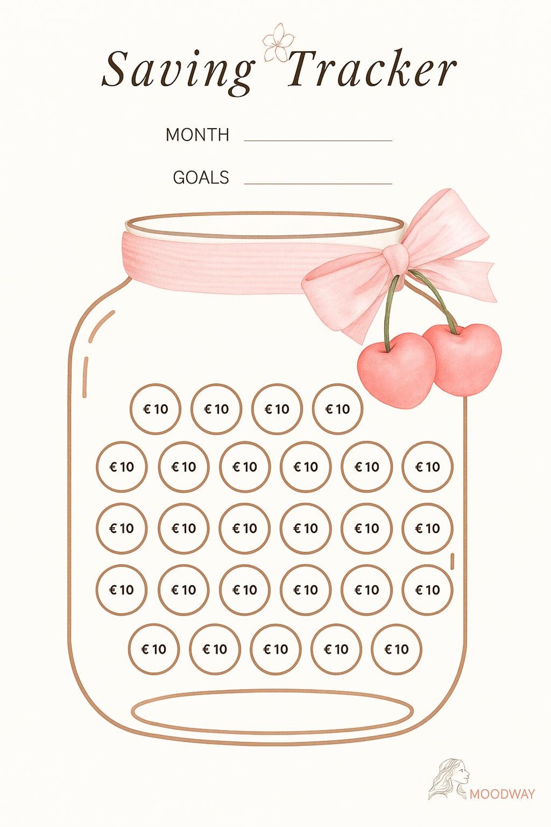 Saving Tracker, Budget Planner, Money Tracker, Minimalist Savings Plan ...