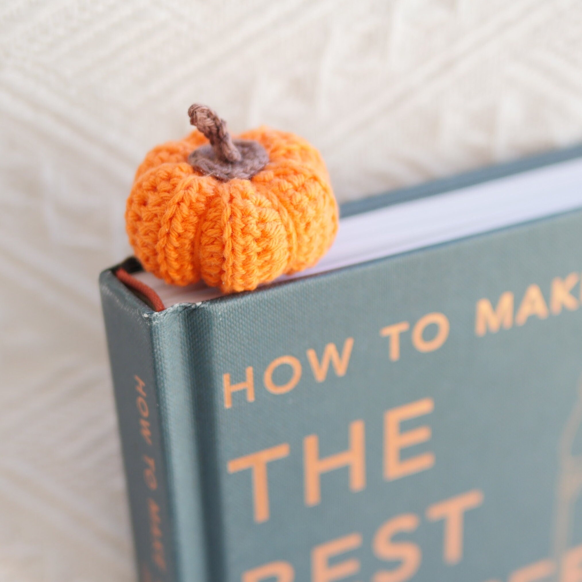 Crochet Pumpkin Bookmark With Maple Leaf Gift Idea for Lovers of ...