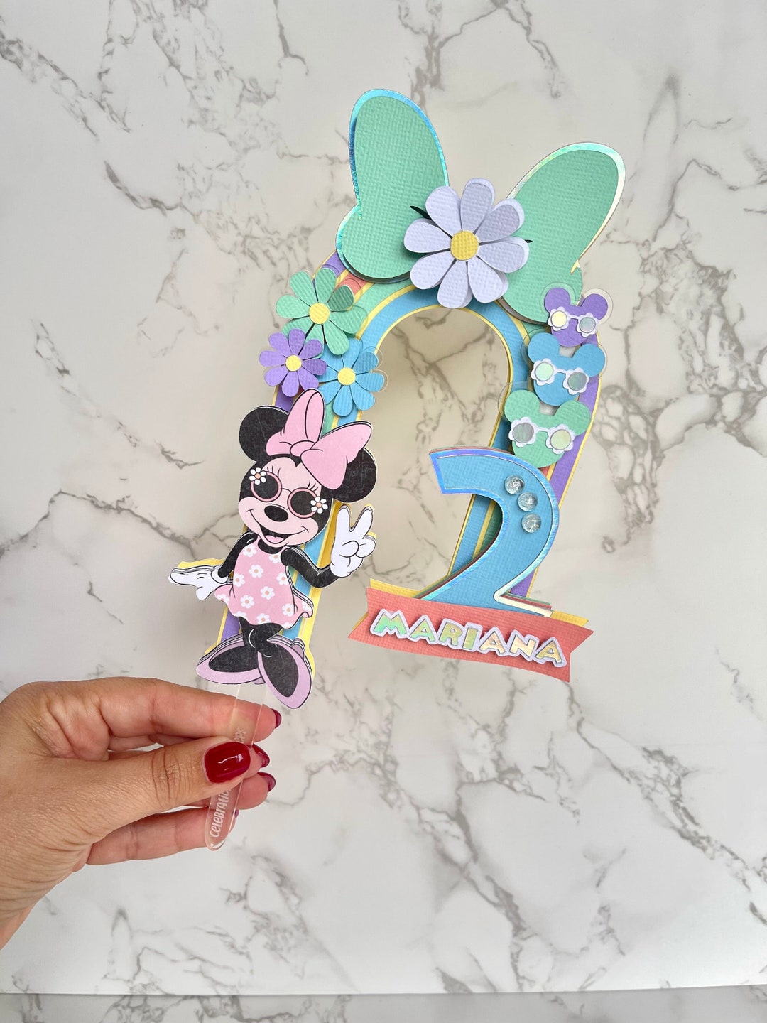 Groovy Minnie Mouse, Groovy Minnie Cake Topper, Minnie Mouse Cake ...