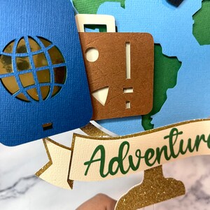 Traveler Cake Topper, Traveler, Travel, World Cake Topper, Travel Cake ...