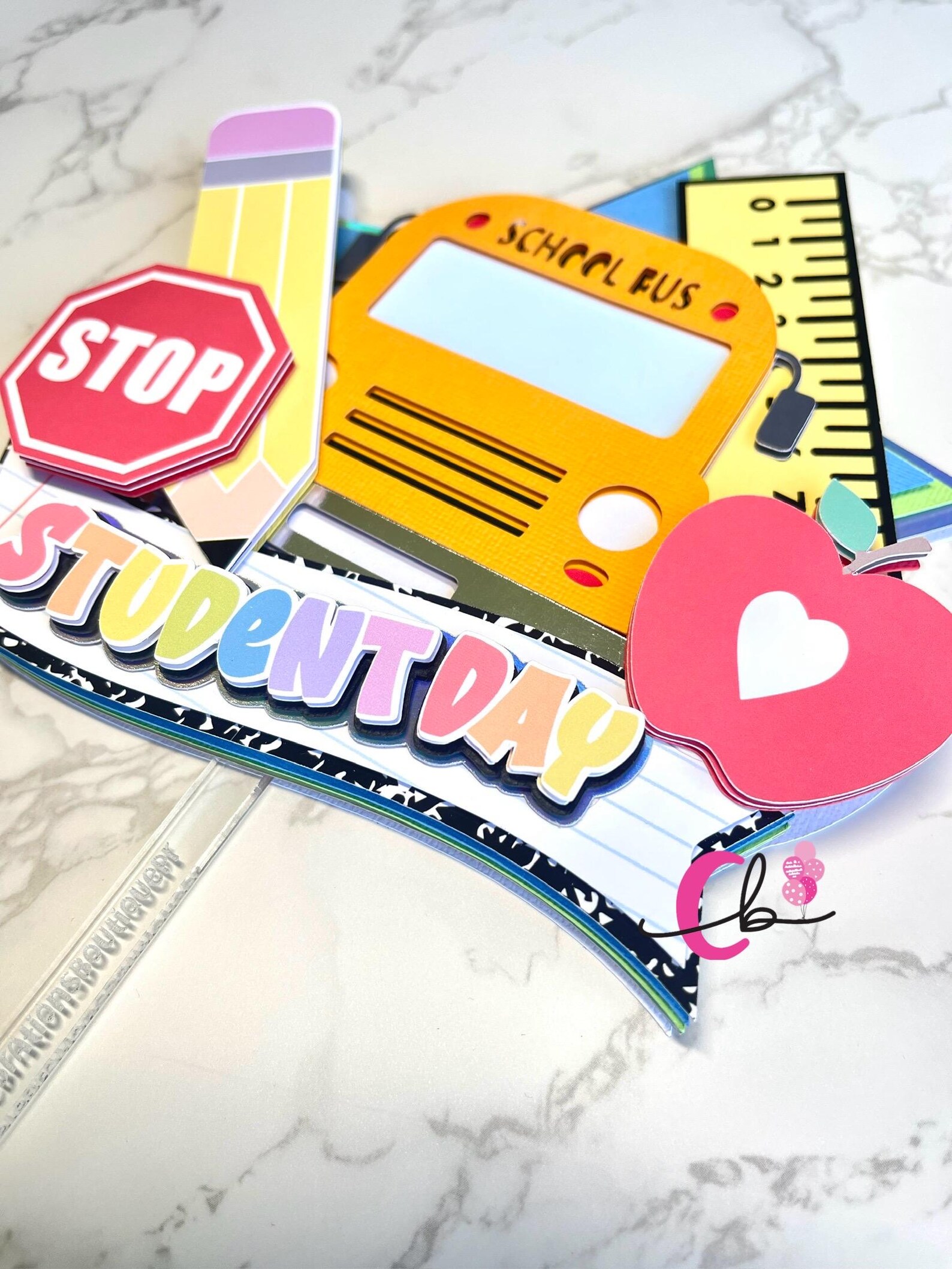 Student Day, Student Day Cake Topper, School Cake Topper, School ...