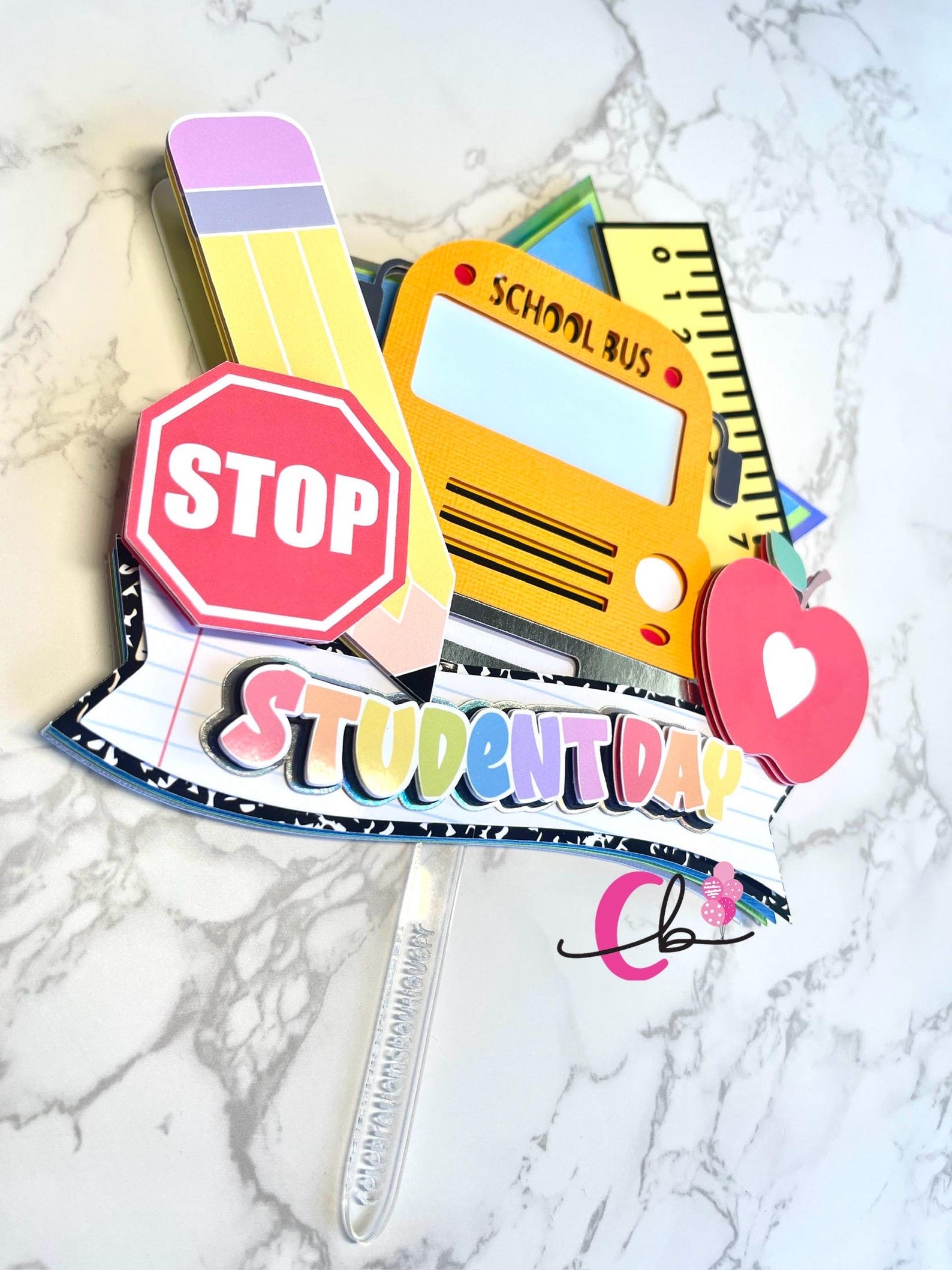 Student Day, Student Day Cake Topper, School Cake Topper, School ...