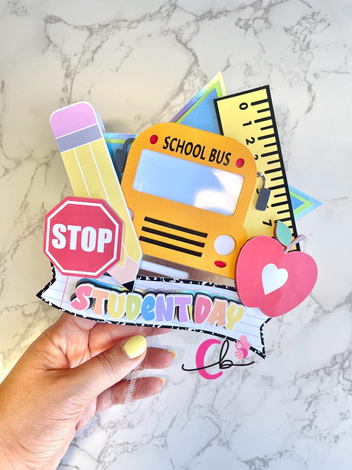 Student Day, Student Day Cake Topper, School Cake Topper, School ...