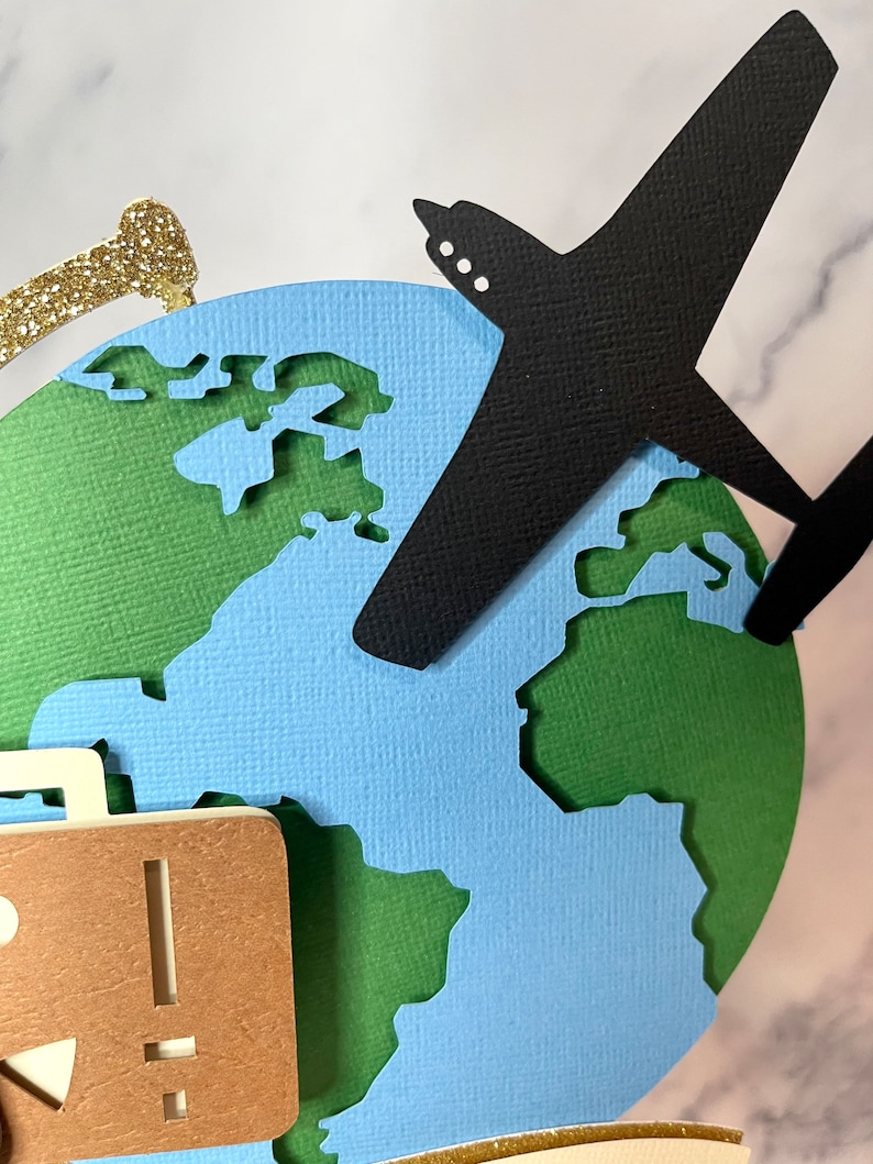 Traveler Cake Topper, Traveler, Travel, World Cake Topper, Travel Cake ...