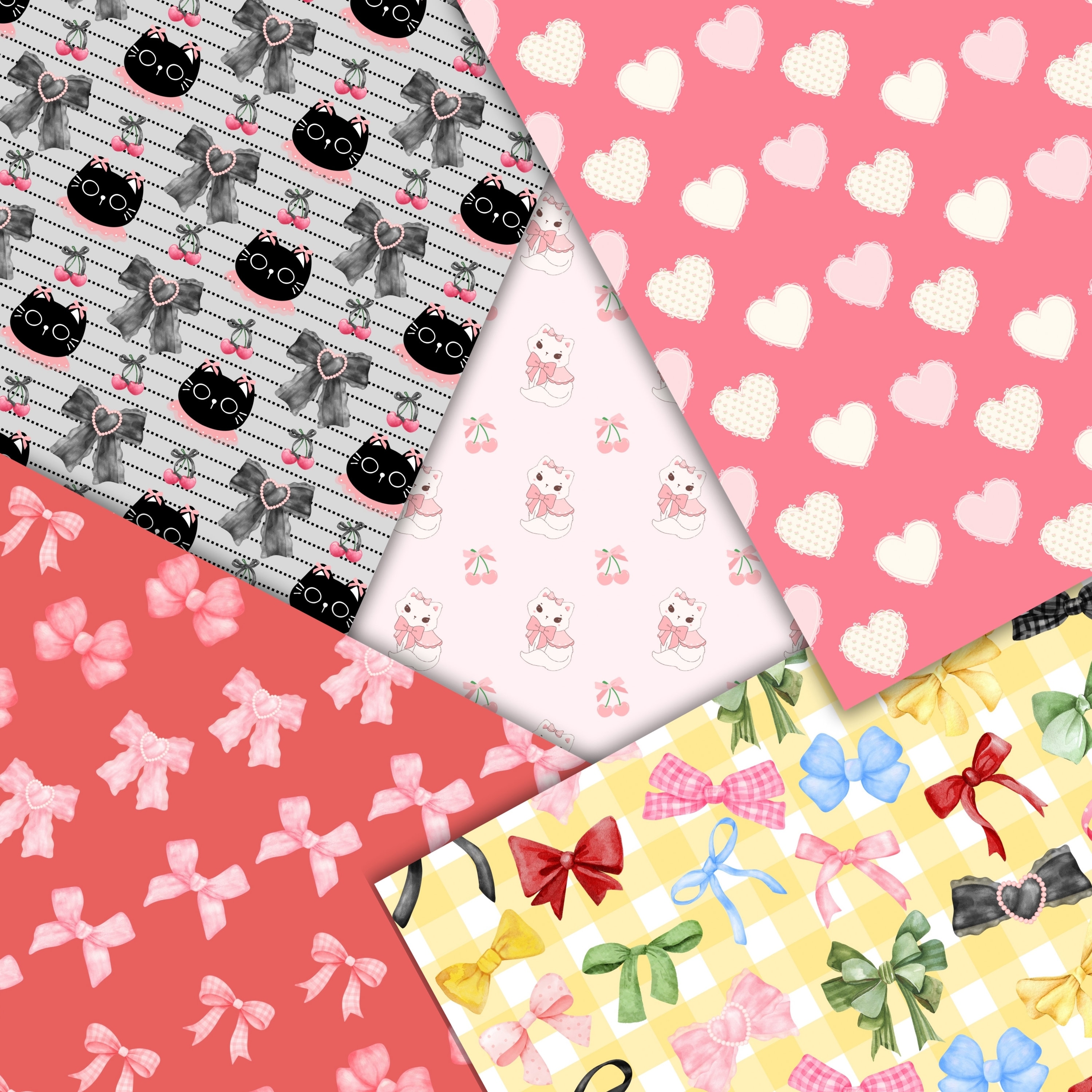 Coquette, Coquette Digital Paper, Coquette Design, Coquette Art ...