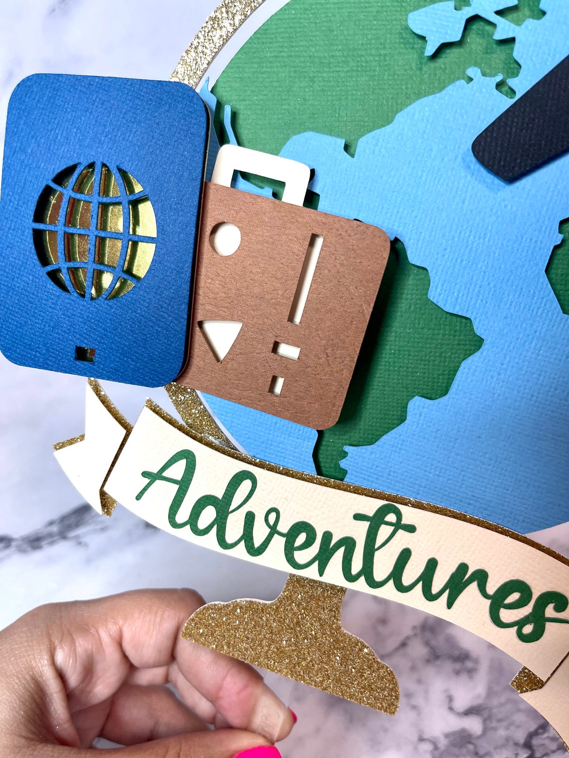 Traveler Cake Topper, Traveler, Travel, World Cake Topper, Travel Cake ...