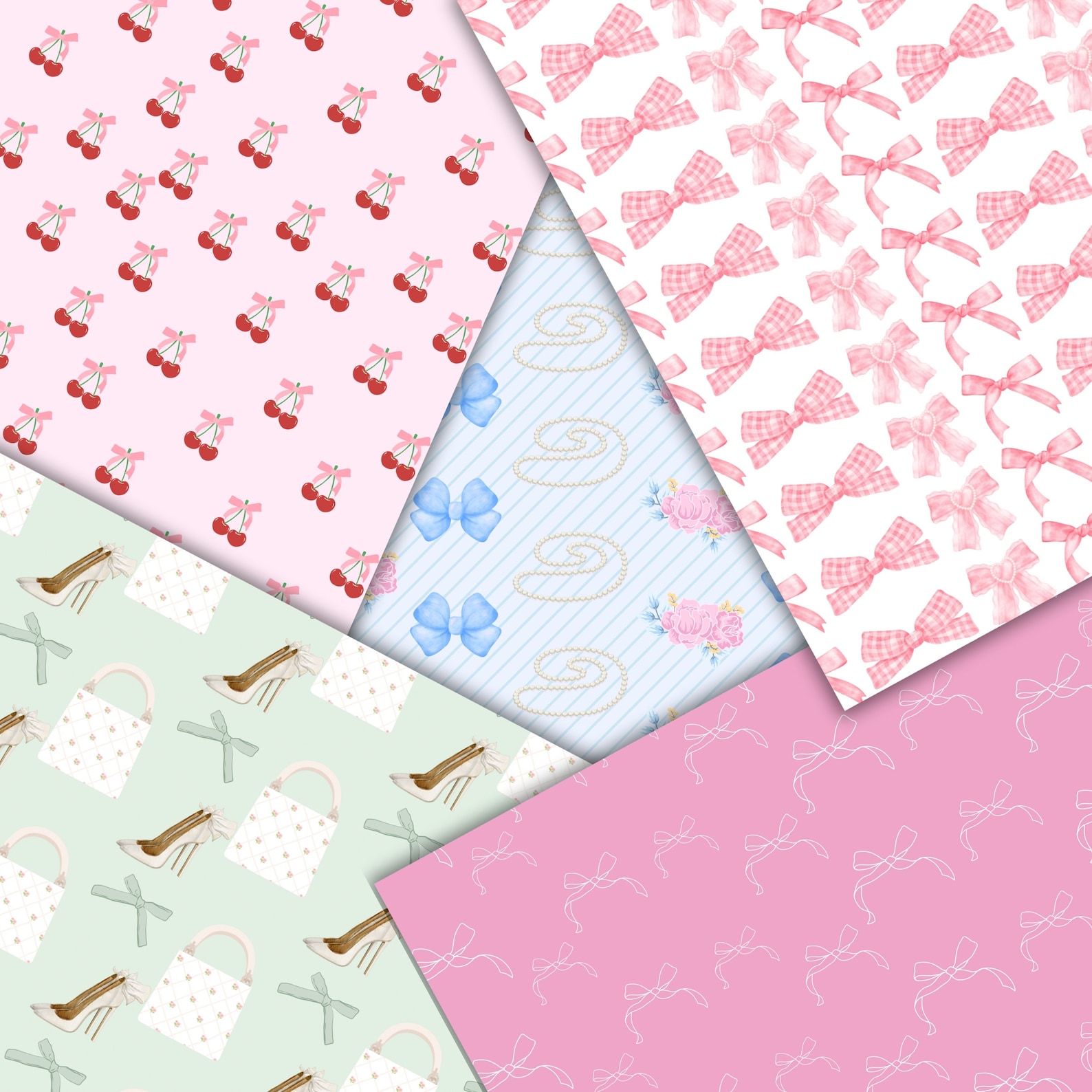 Coquette, Coquette Digital Paper, Coquette Design, Coquette Art ...