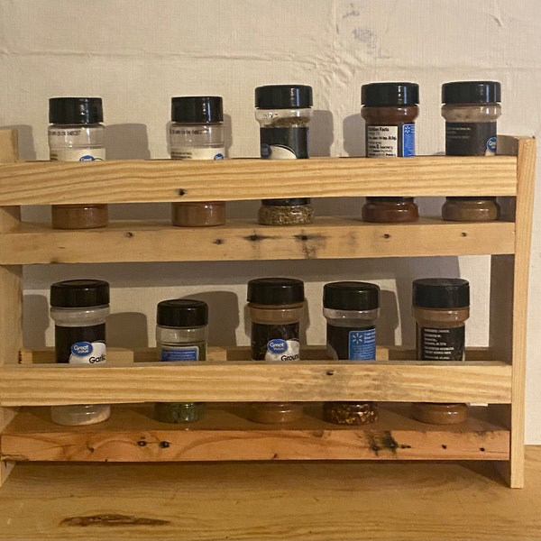 Rustic Spice Rack - Etsy