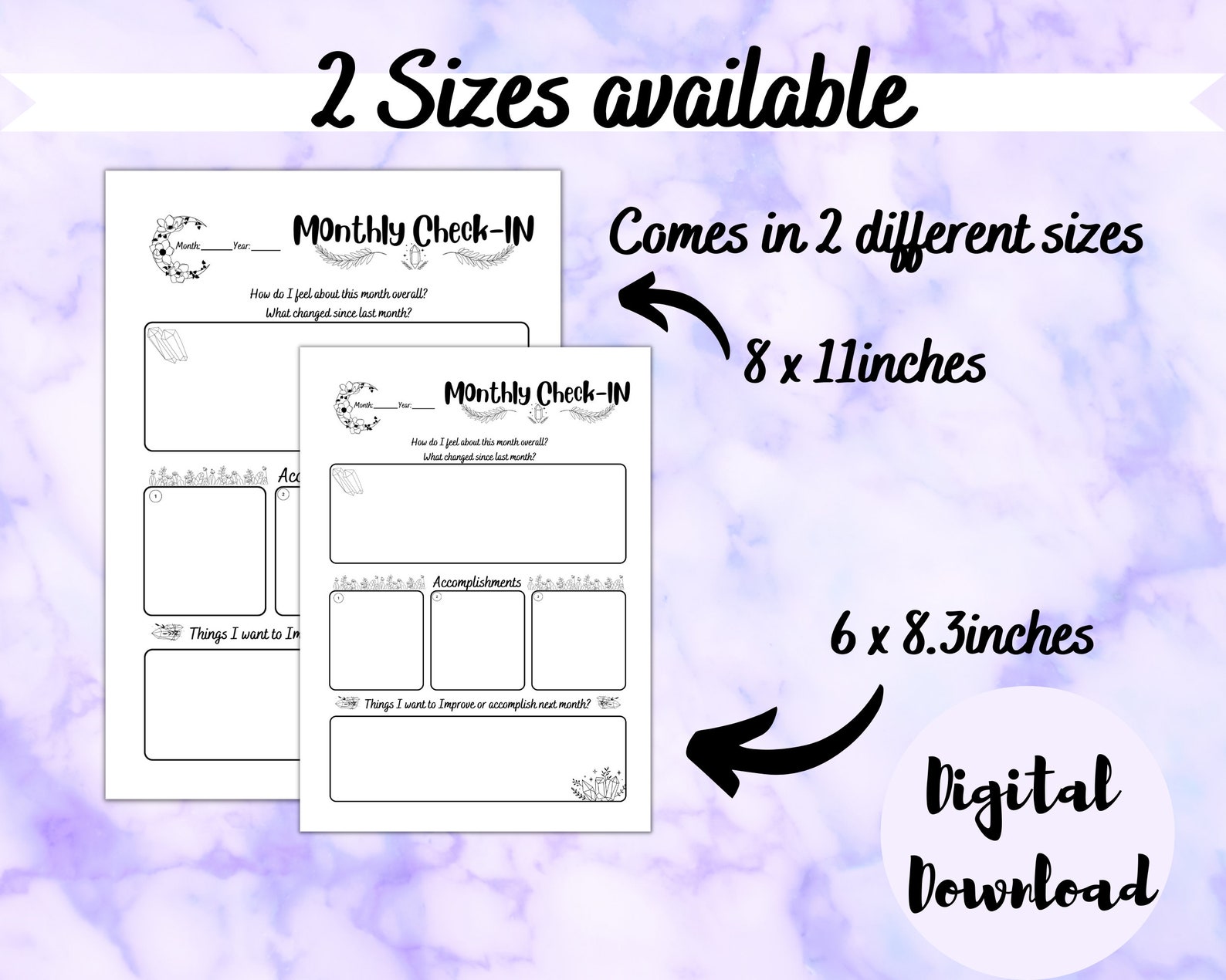 Witchy Mental Health Check-in Sheet, Monthly Check-in for Mental ...