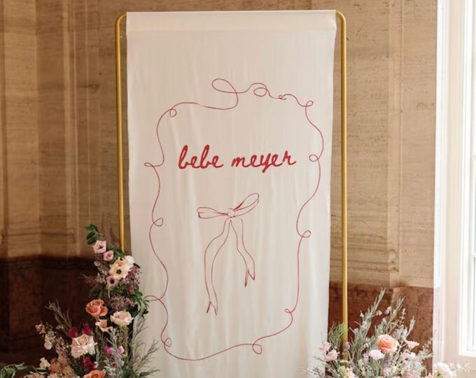 Fabric Linen Welcome Sign Welcome Sign Baby Shower Sign Shower Welcome ...