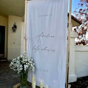 Fabric Linen Welcome Sign Welcome Sign Bridal Shower Sign Wedding ...