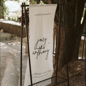 Fabric Linen Welcome Sign Welcome Sign Bridal Shower Sign Wedding ...