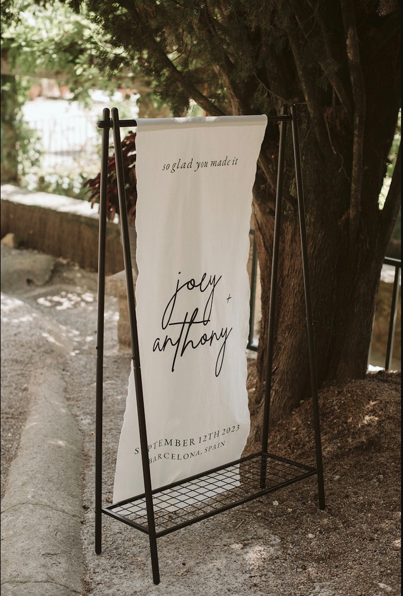 Fabric Linen Welcome Sign Welcome Sign Bridal Shower Sign Wedding ...