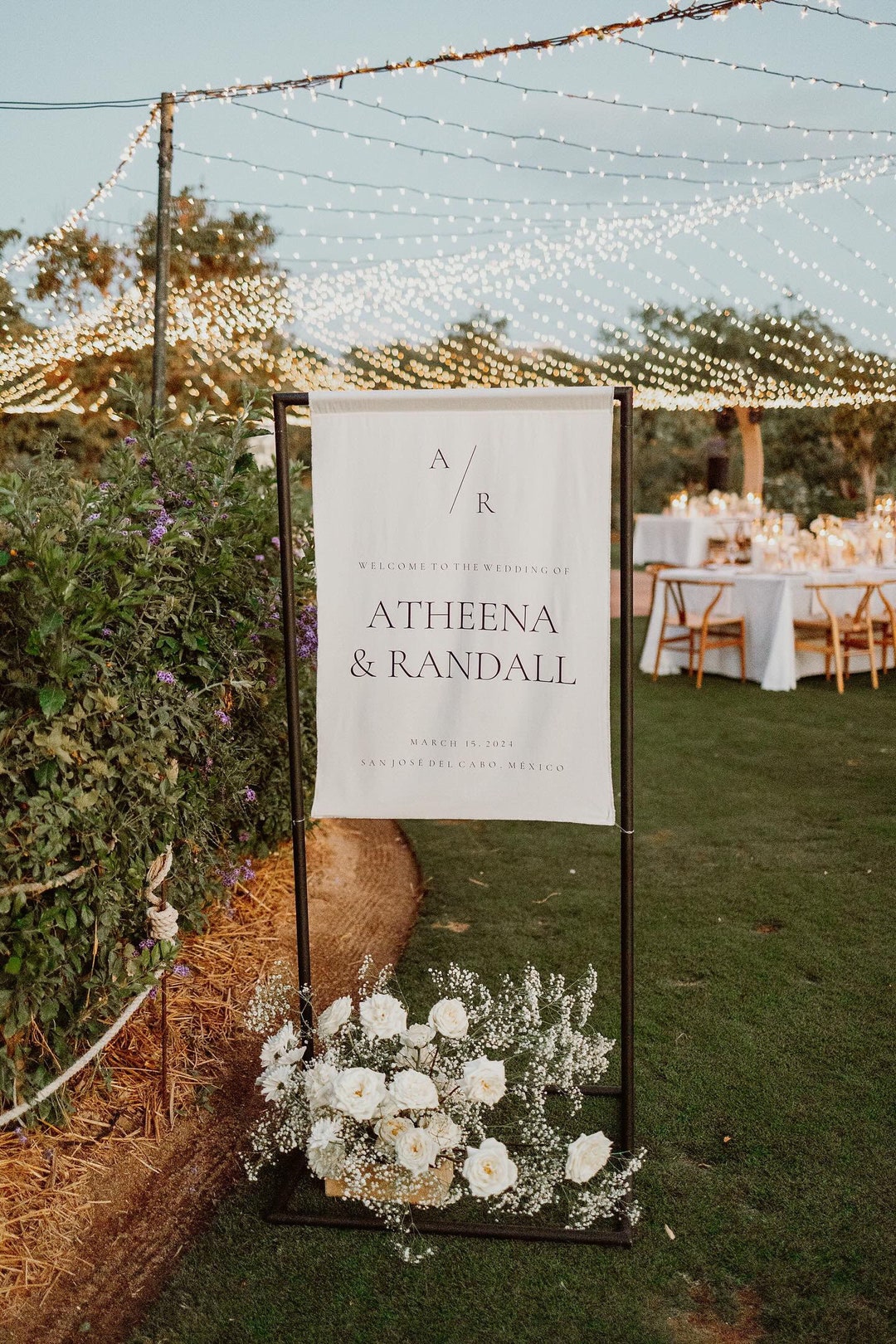 Fabric Linen Welcome Sign Welcome Sign Fabric Sign Wedding Sign Wedding ...