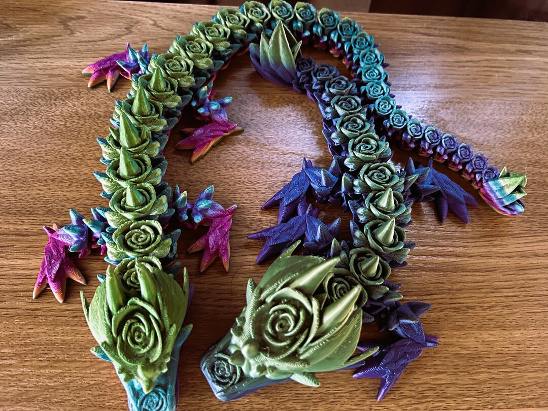 Rose Dragon - Cinderwing3d - Etsy