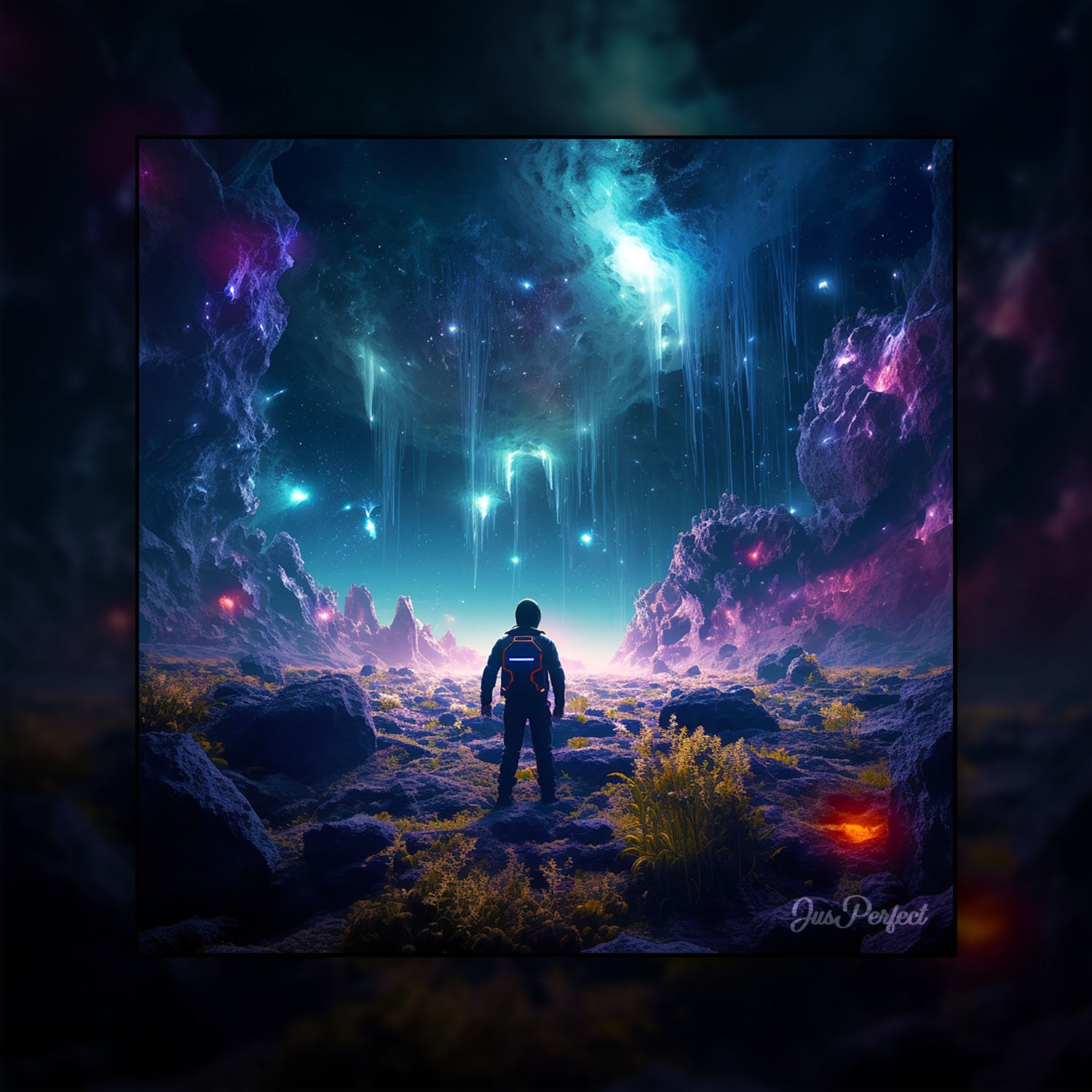 Luminous Crater Digital Art | Space Art | Vibrant Digital Art | Galaxy ...