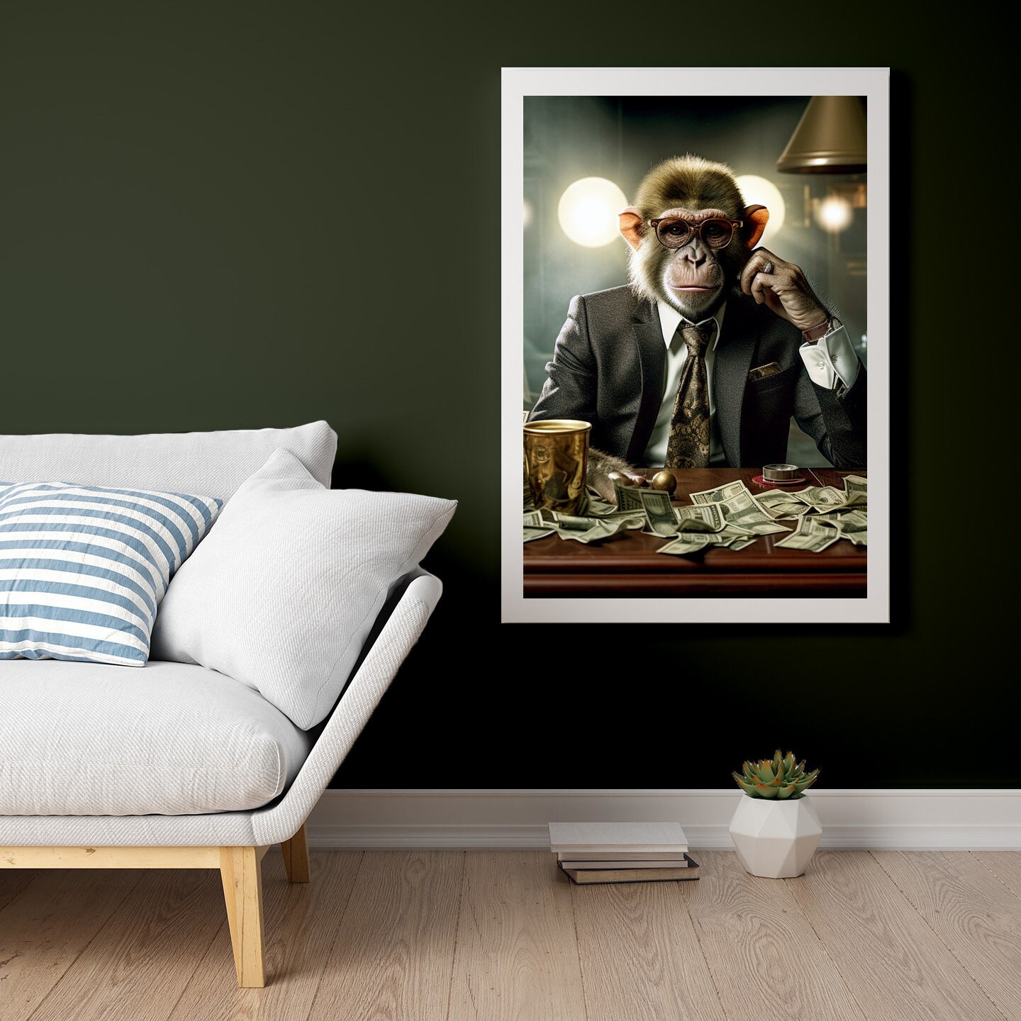 Boss Monkey Digital Art | Monkey Art | Animal Digital Art | Vintage Art ...