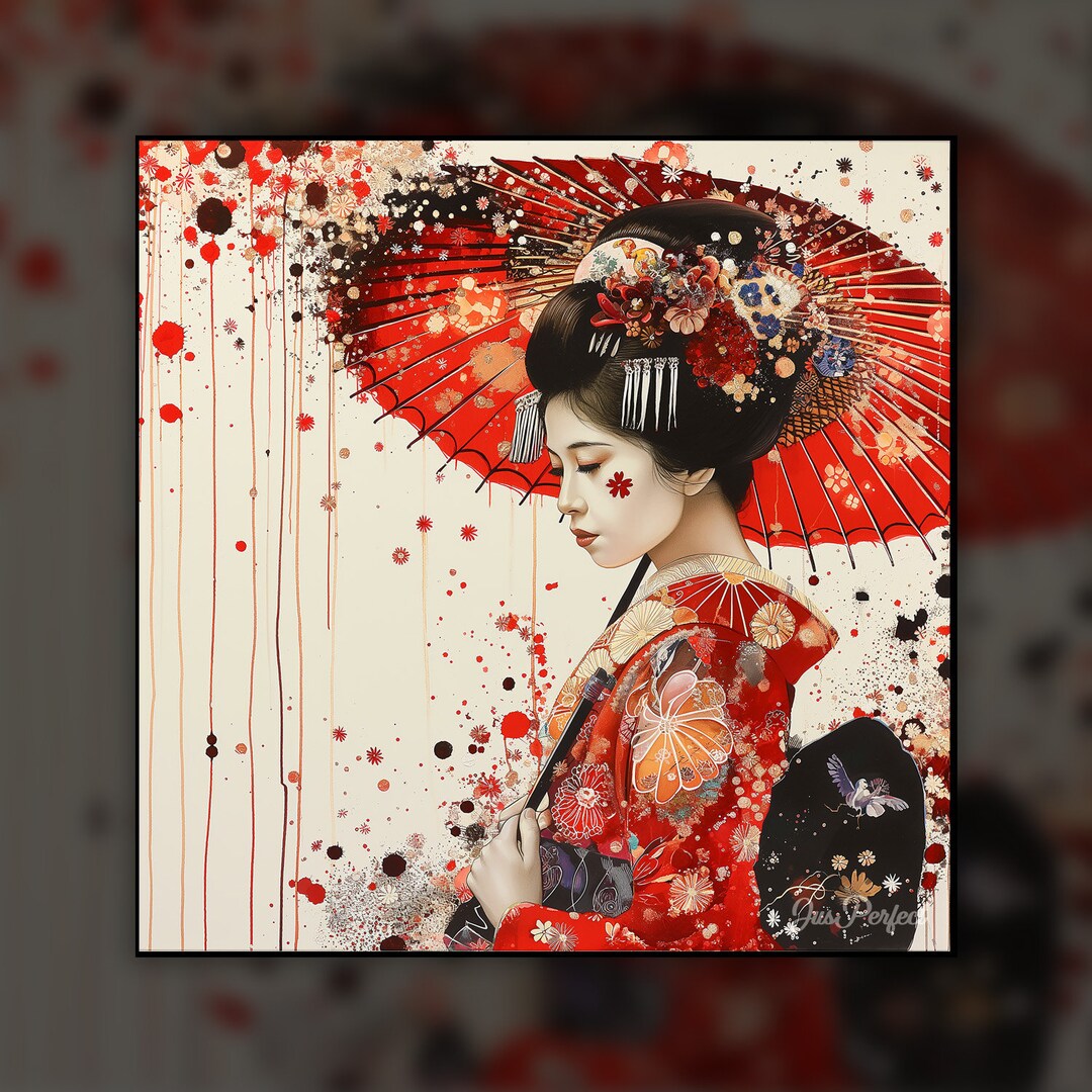 Geisha Queen Digital Art | Japanese Art | Women Art | Abstract Art ...