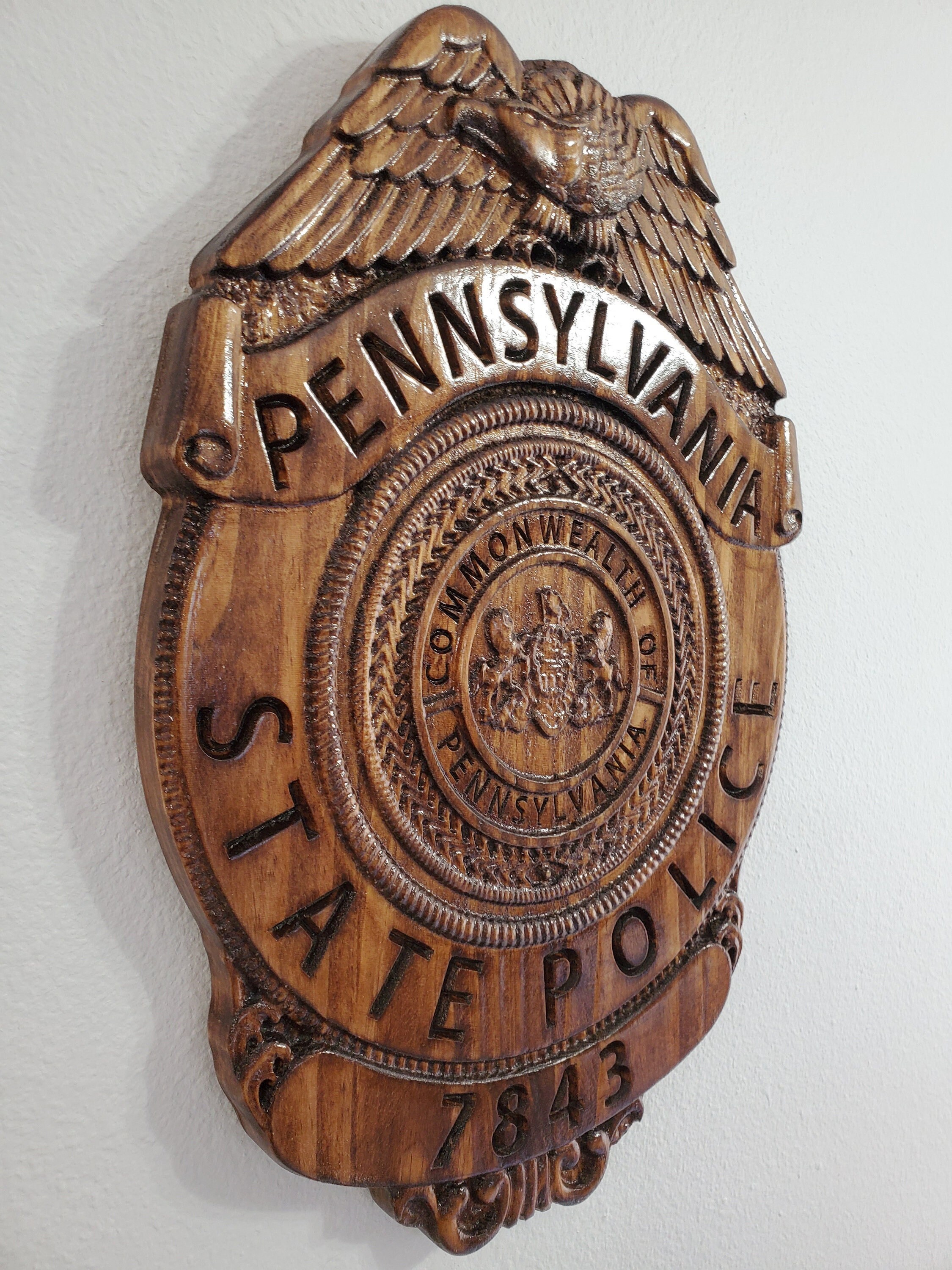 NEW Design !!! 3D V CARVED - Personalized Pennsylvania State Trooper ...
