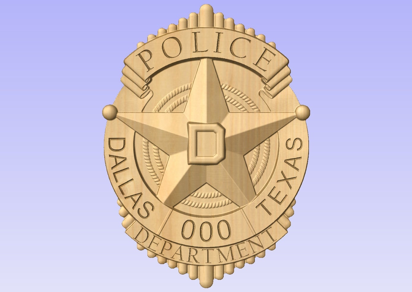 New Custom Dallas Police Officer Badge - Personalized Badge 3d V Carved ...