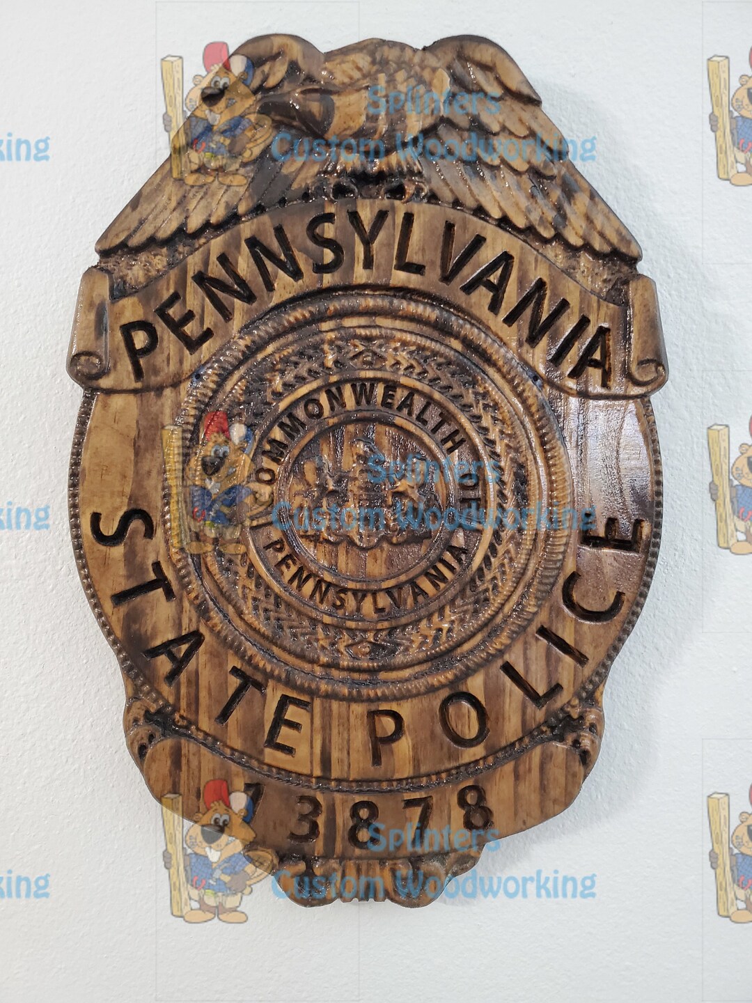NEW Design !!! 3D V CARVED - Personalized Pennsylvania State Trooper ...