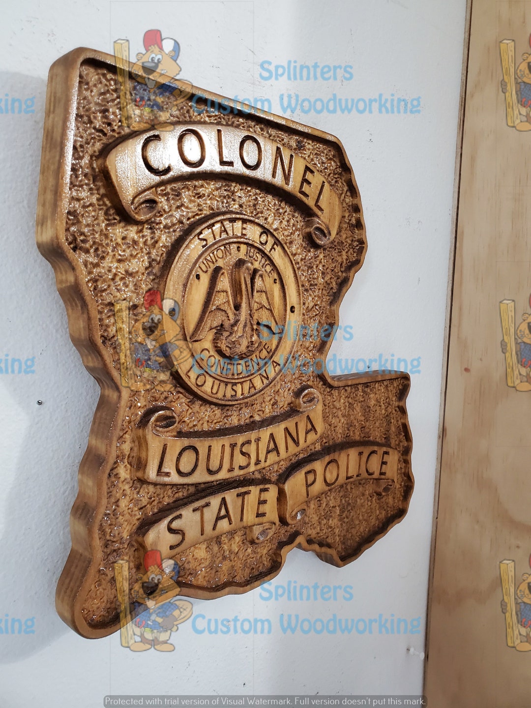 Personalized Louisiana State Police Wood Sign – 3D Carved Badge - Etsy