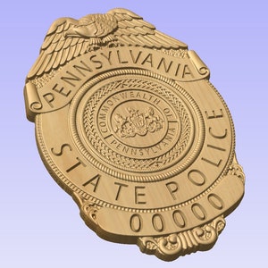 NEW Design !!! 3D V CARVED - Personalized Pennsylvania State Trooper ...