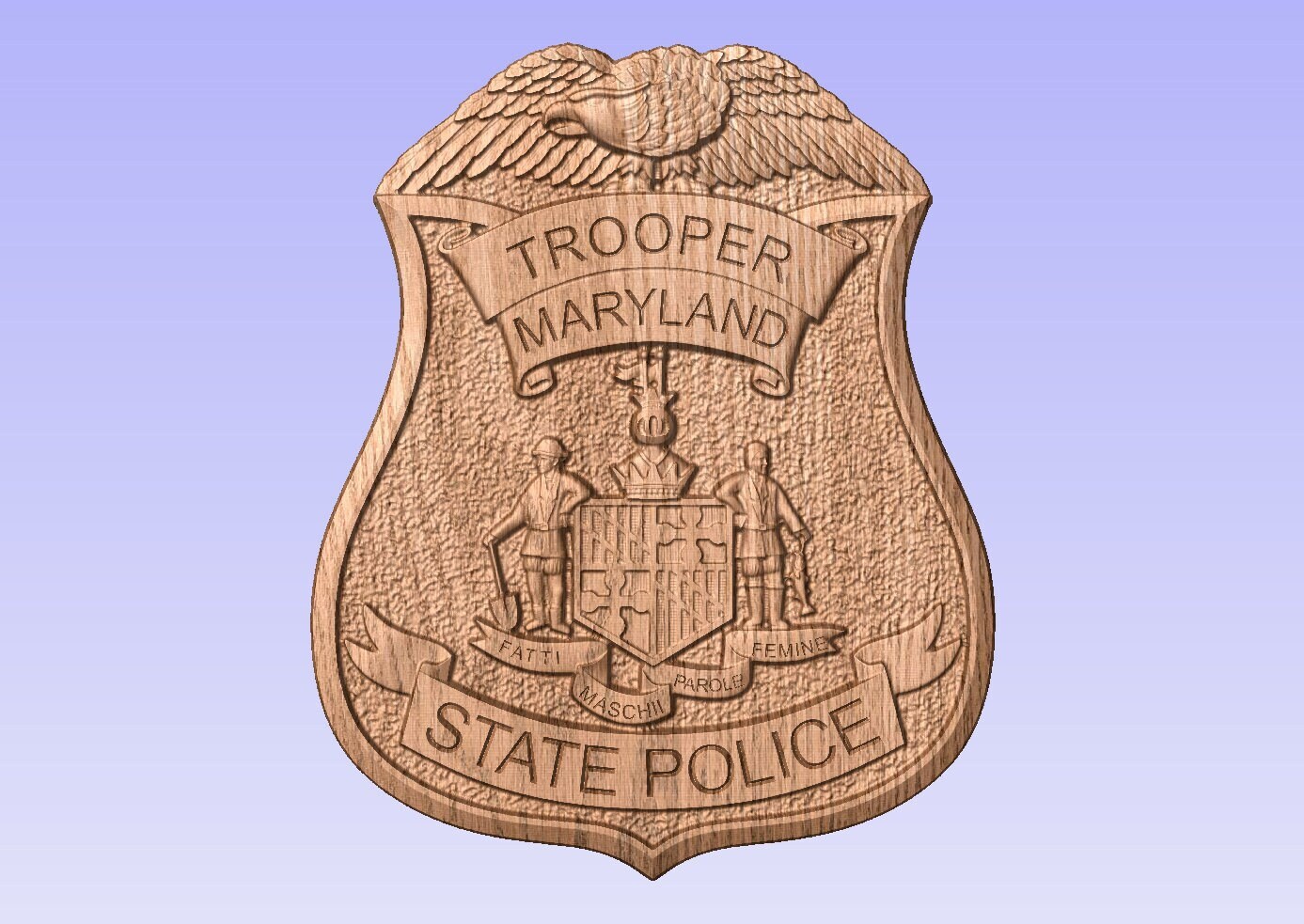 Personalized Maryland State Police Badge – Carved Wood Sign - Etsy