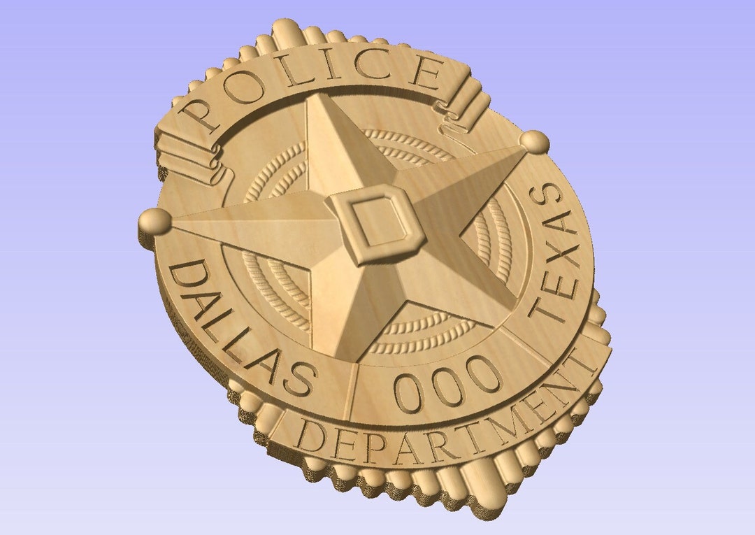 New Custom Dallas Police Officer Badge - Personalized Badge 3d V Carved ...